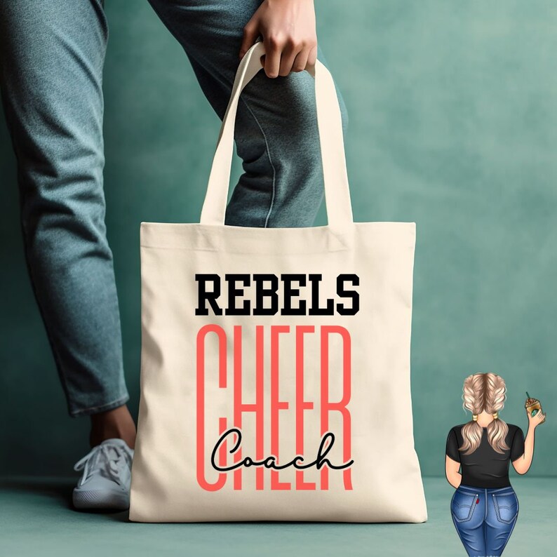 Personalized Cheer Coach Canvas Tote 229 - Etsy