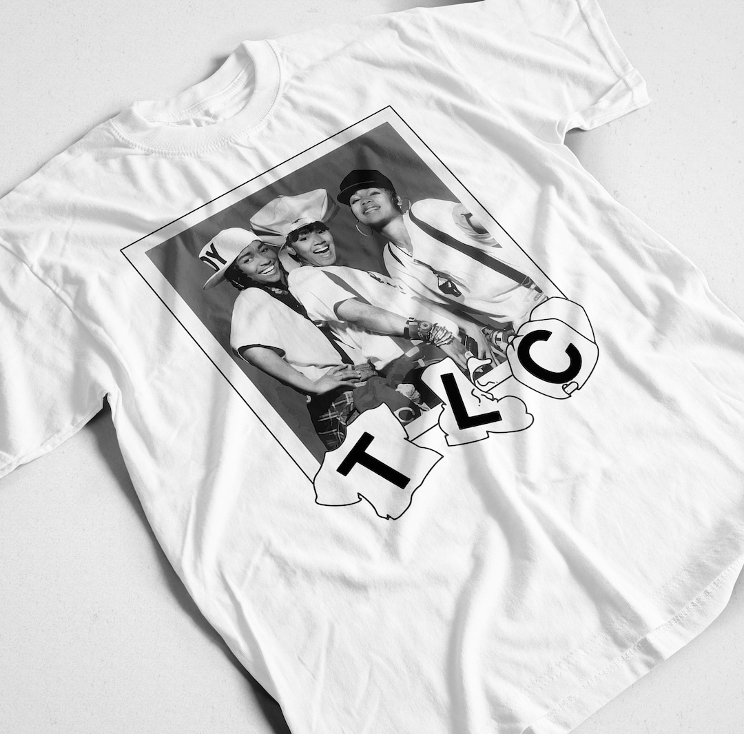TLC Tribute Shirt T-boz Left Eye Chilli Tour Merch Black White Multiple ...