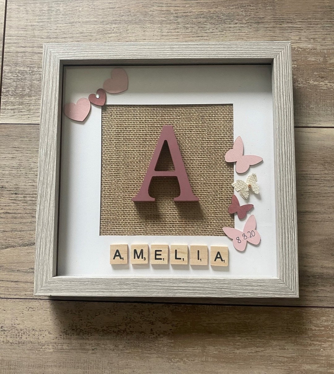 Personalised Baby Name Frame, Personalised Baby Frame, Nursery ...