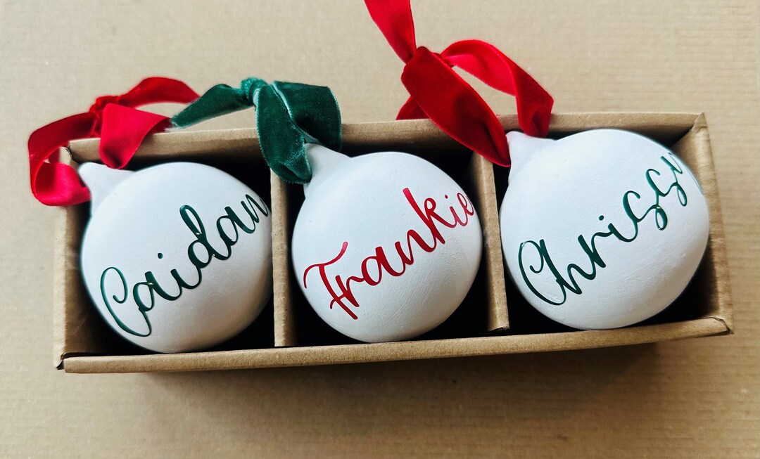 Personalised Christmas Baubles, Ceramic Baubles, Personalised Baubles ...