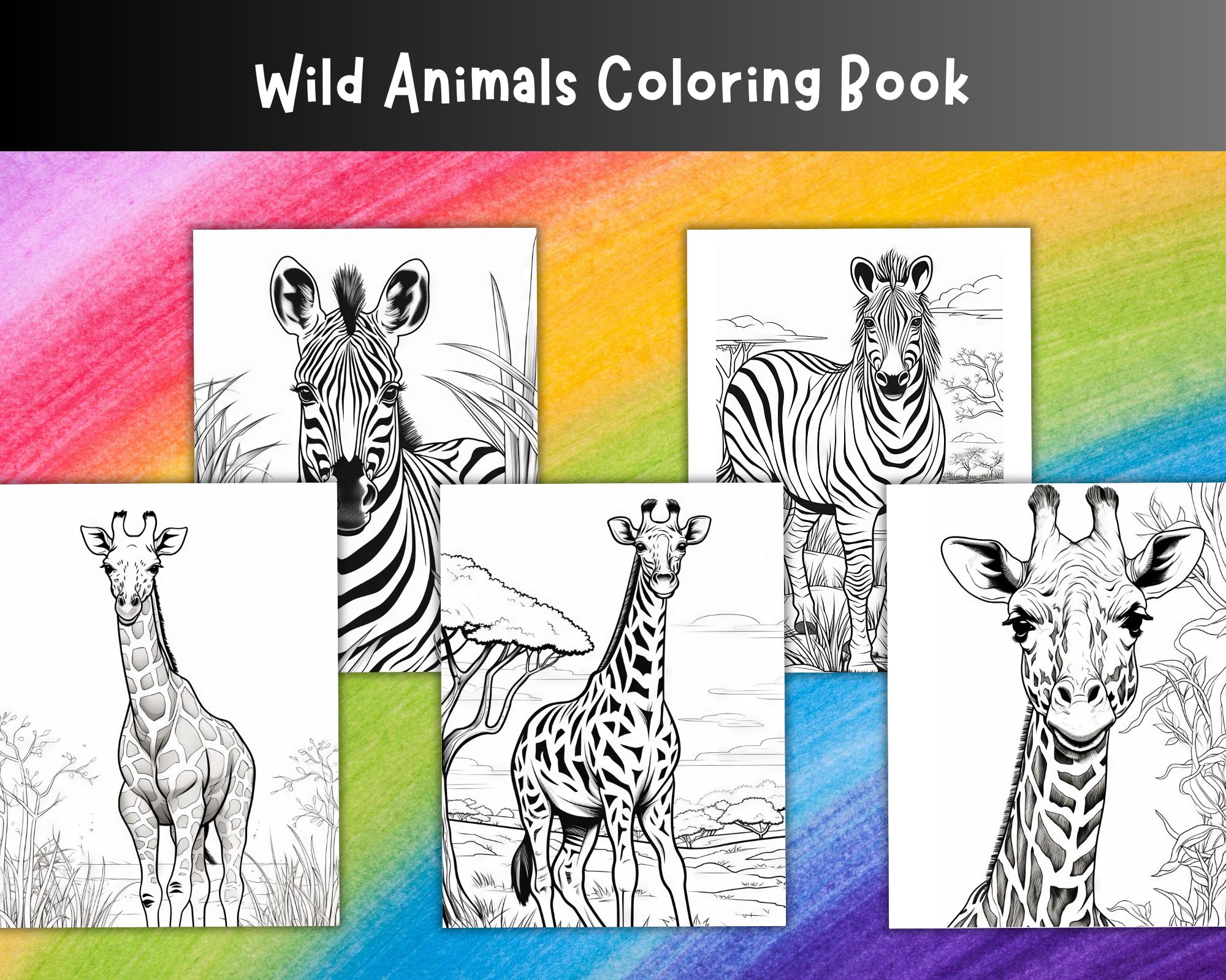 Wild Animals Coloring Book, Jungle Animals Coloring Pages PDF ...