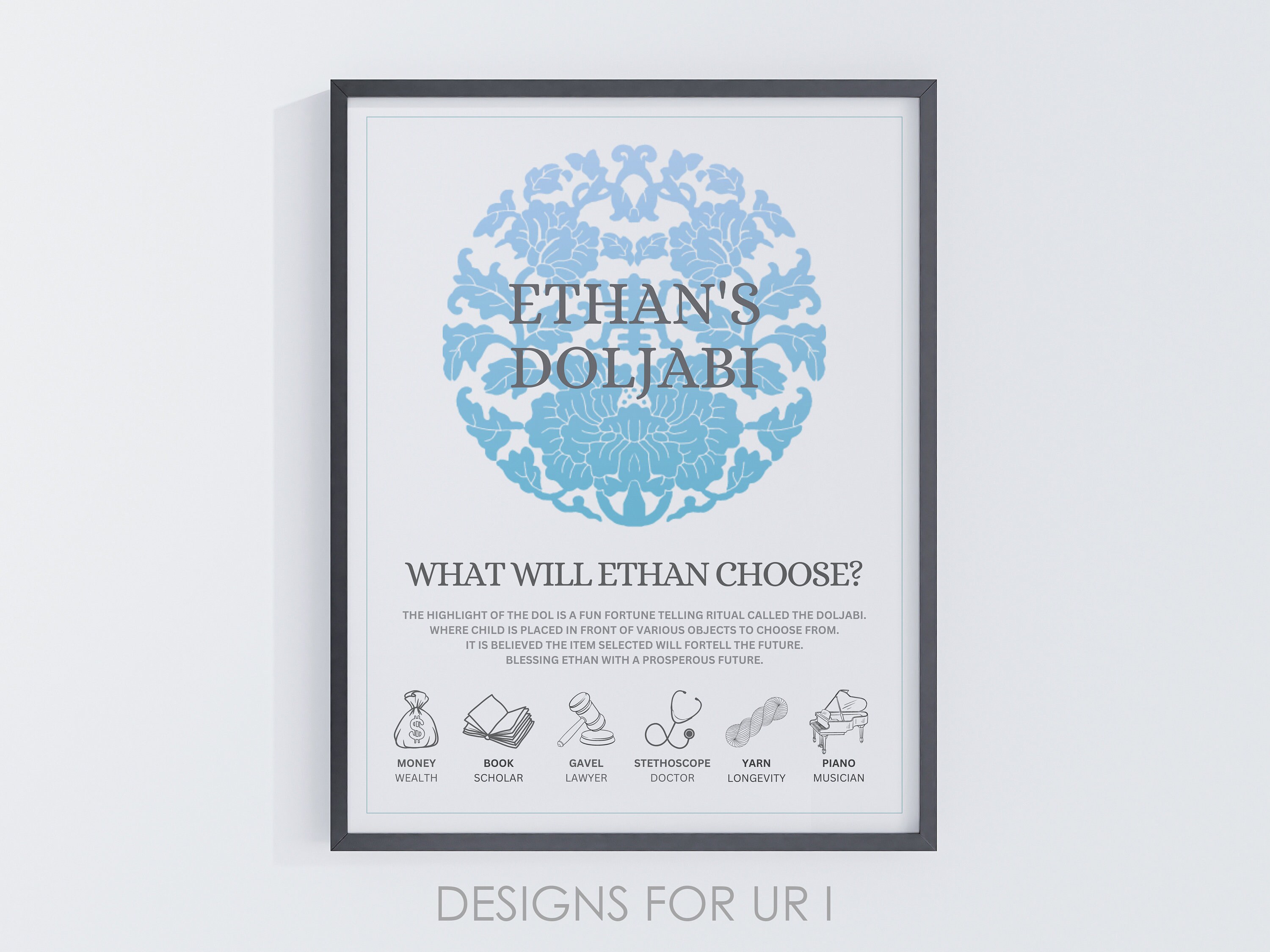 Doljabi Board Sign With Doljabi Icons, Traditional Korean First ...