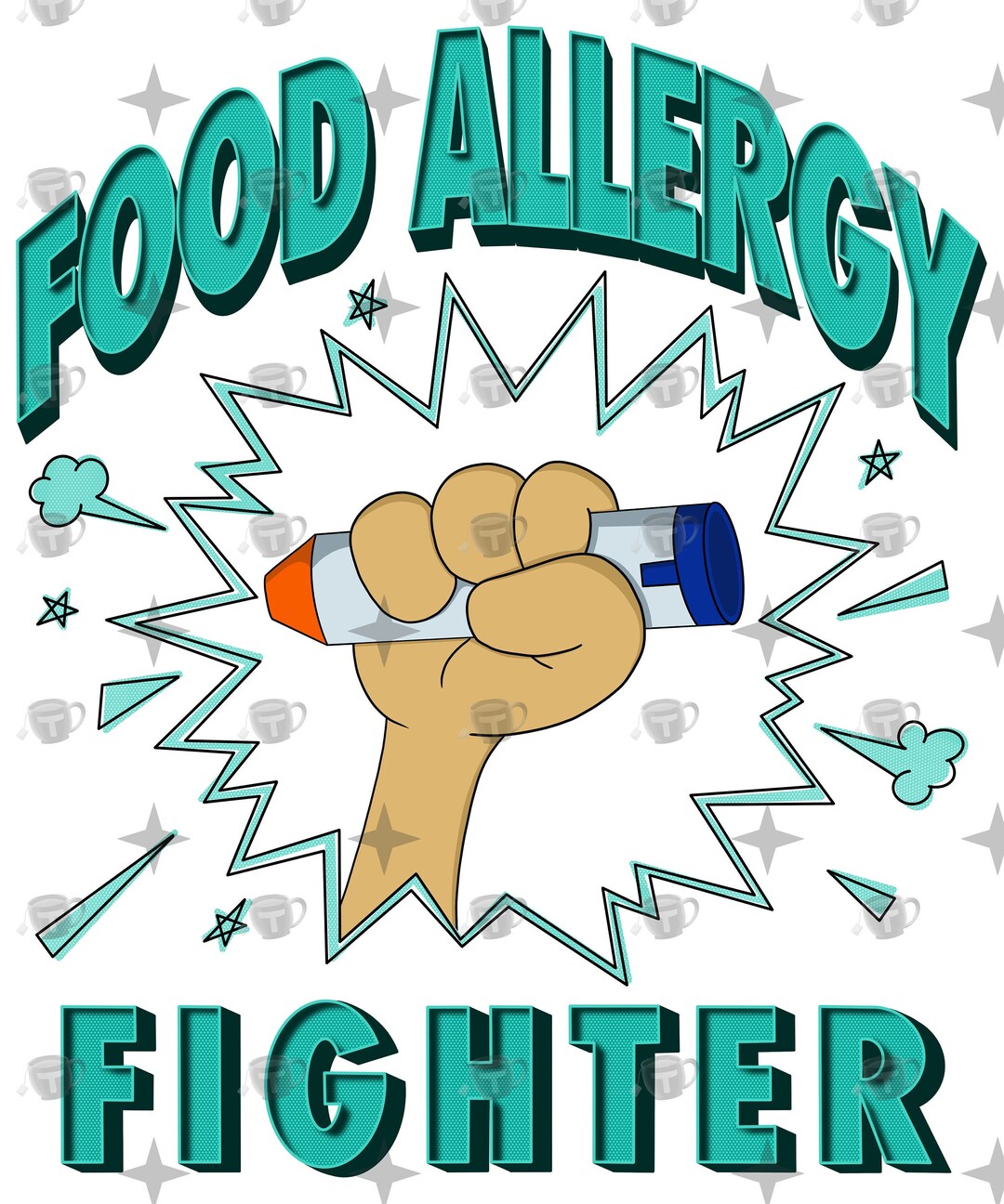 Food Allergy Fighter- Food Allergy Awareness Digital Design Download ...