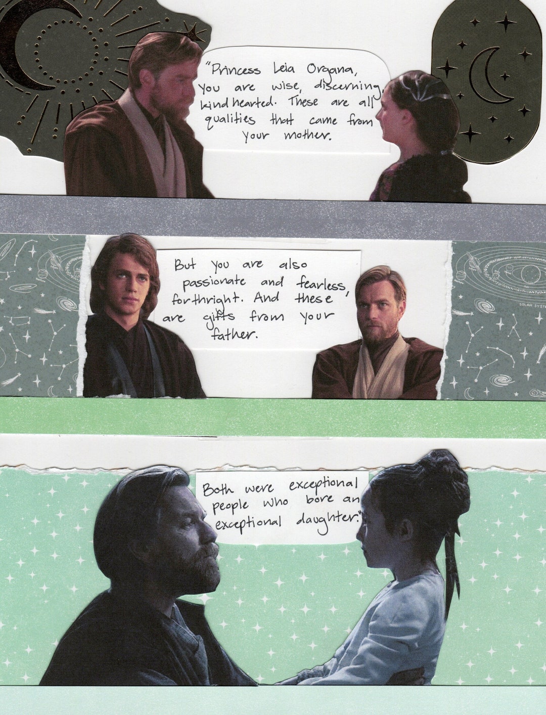 Obi-wan and Leia Collage Print - Etsy