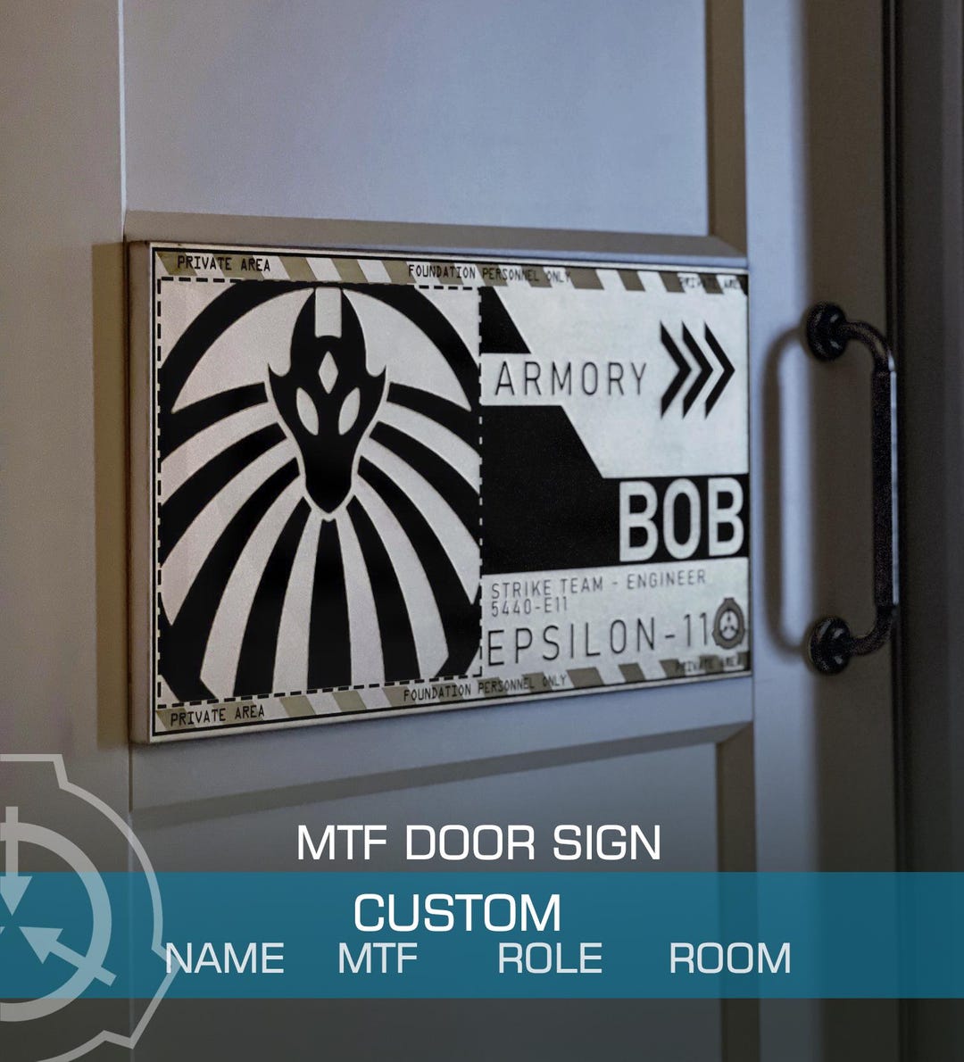 SCP Foundation MTF Personalized Door Sign Wall Deco Research Foundation ...