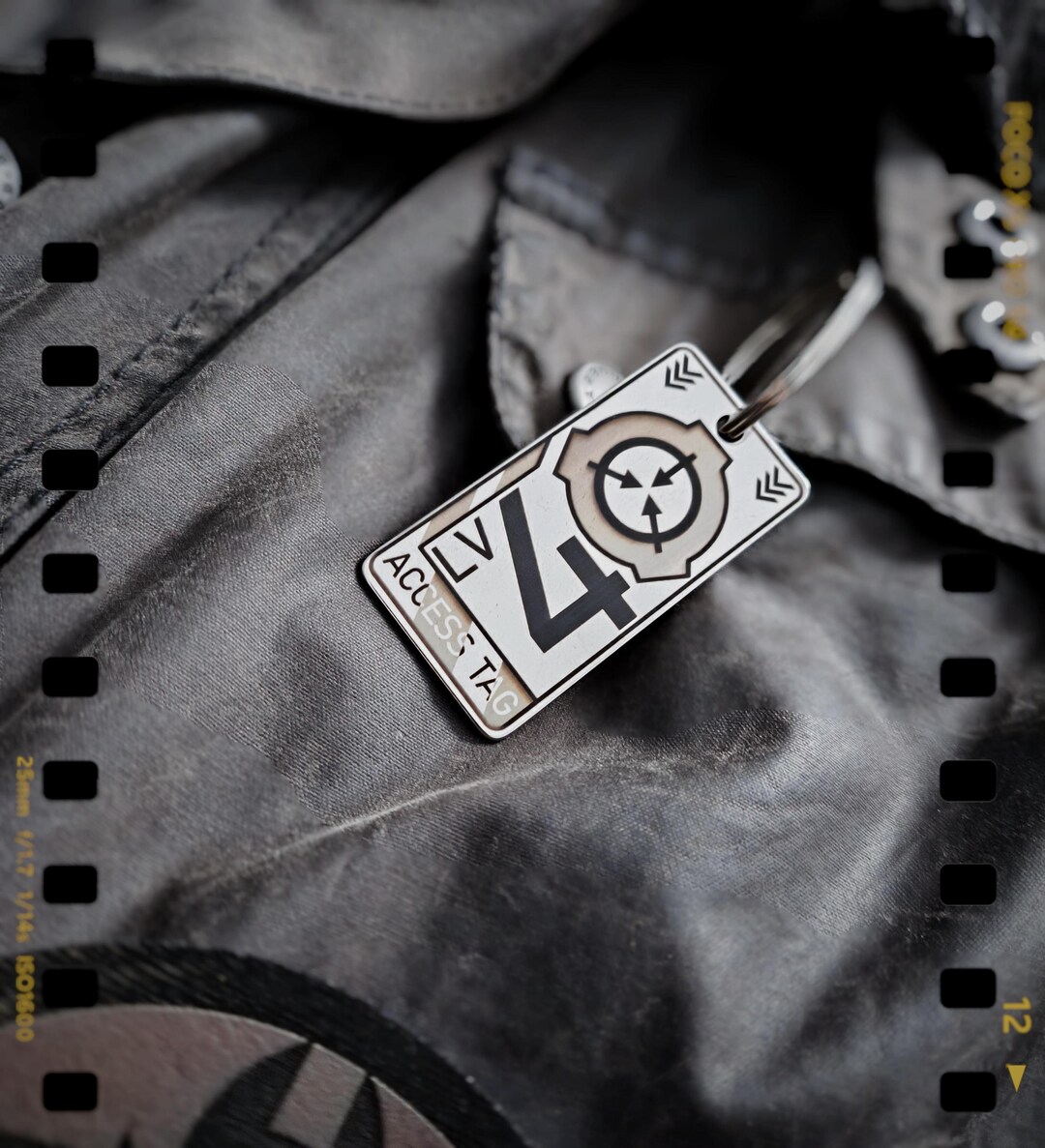 SCP Foundation Custom Stainless Steel Keychain Symbol Access Tag ...