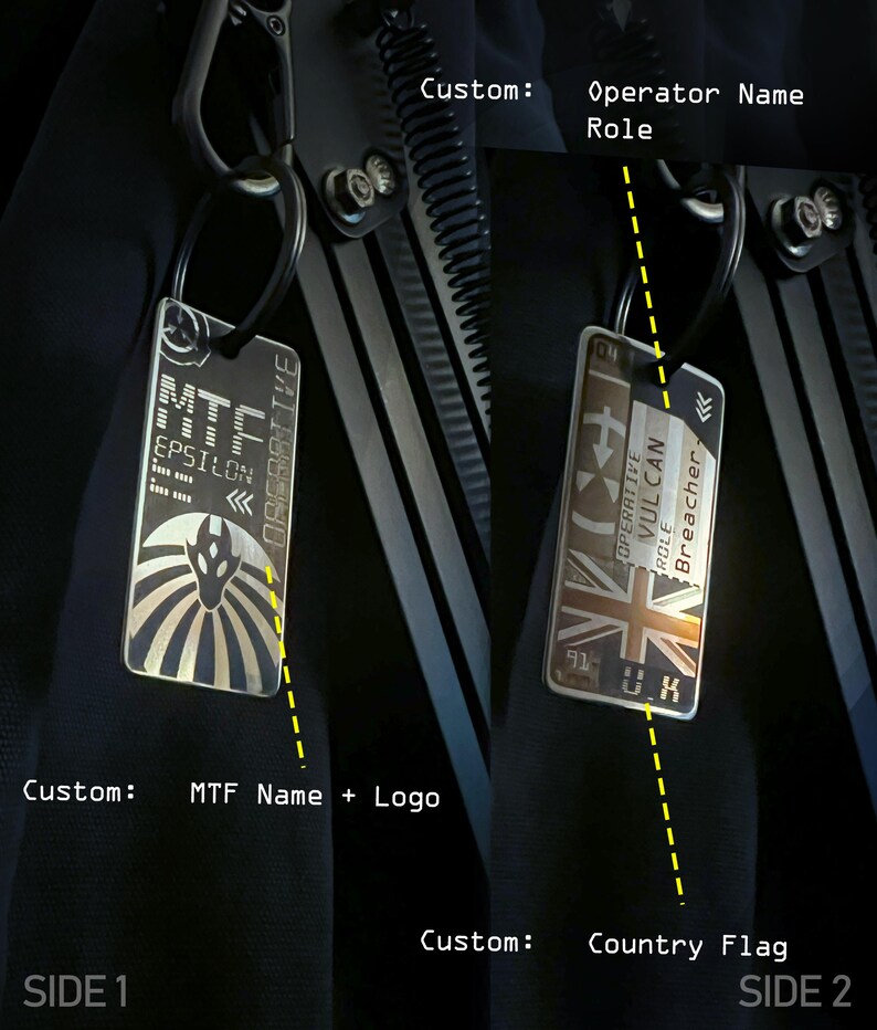 Personalised SCP Foundation Keychain: Custom MTF Stainless Steel Tag ...