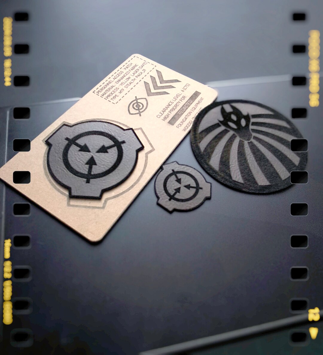 SCP MTF Foundation 3 Patch Stealth Pack Leatherette Badge Airsoft ...