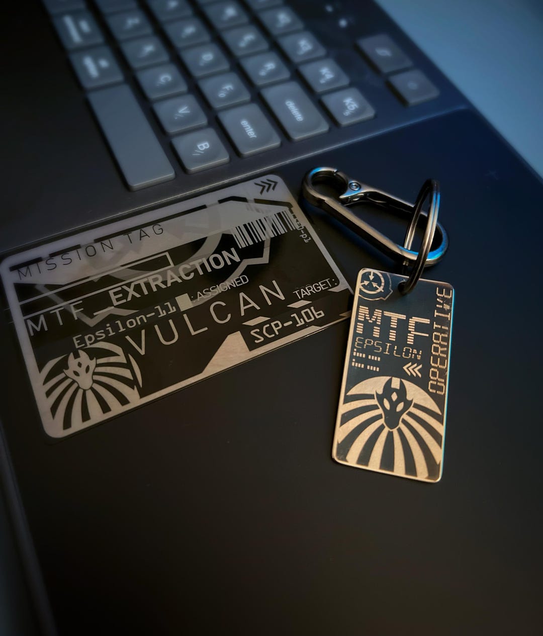 SCP Foundation 'extraction Kit 'MTF Custom Stainless Steel Keychain EDC ...