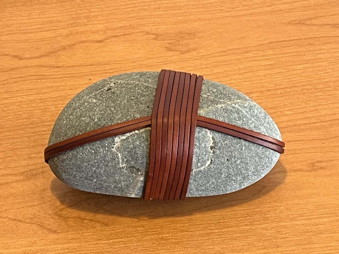 Leather Wrapped Wishing Rock - Etsy