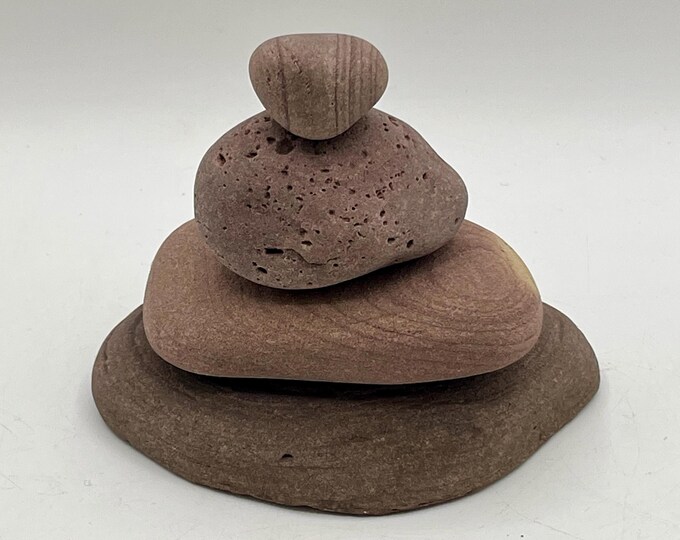 Stacked Stone Cairn – Natural Red Sandstone Balancing Rock Sculpture - Etsy