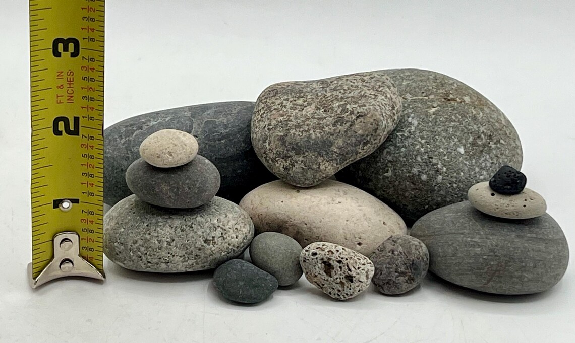 Lake Erie Beach Stones in Soft Grays & Stone Whites - Etsy