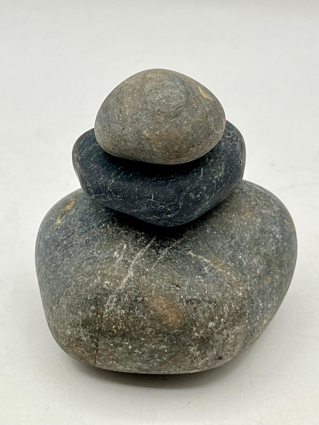 Lake Erie Greenstone & Black Basalt Stone Cairn - Etsy