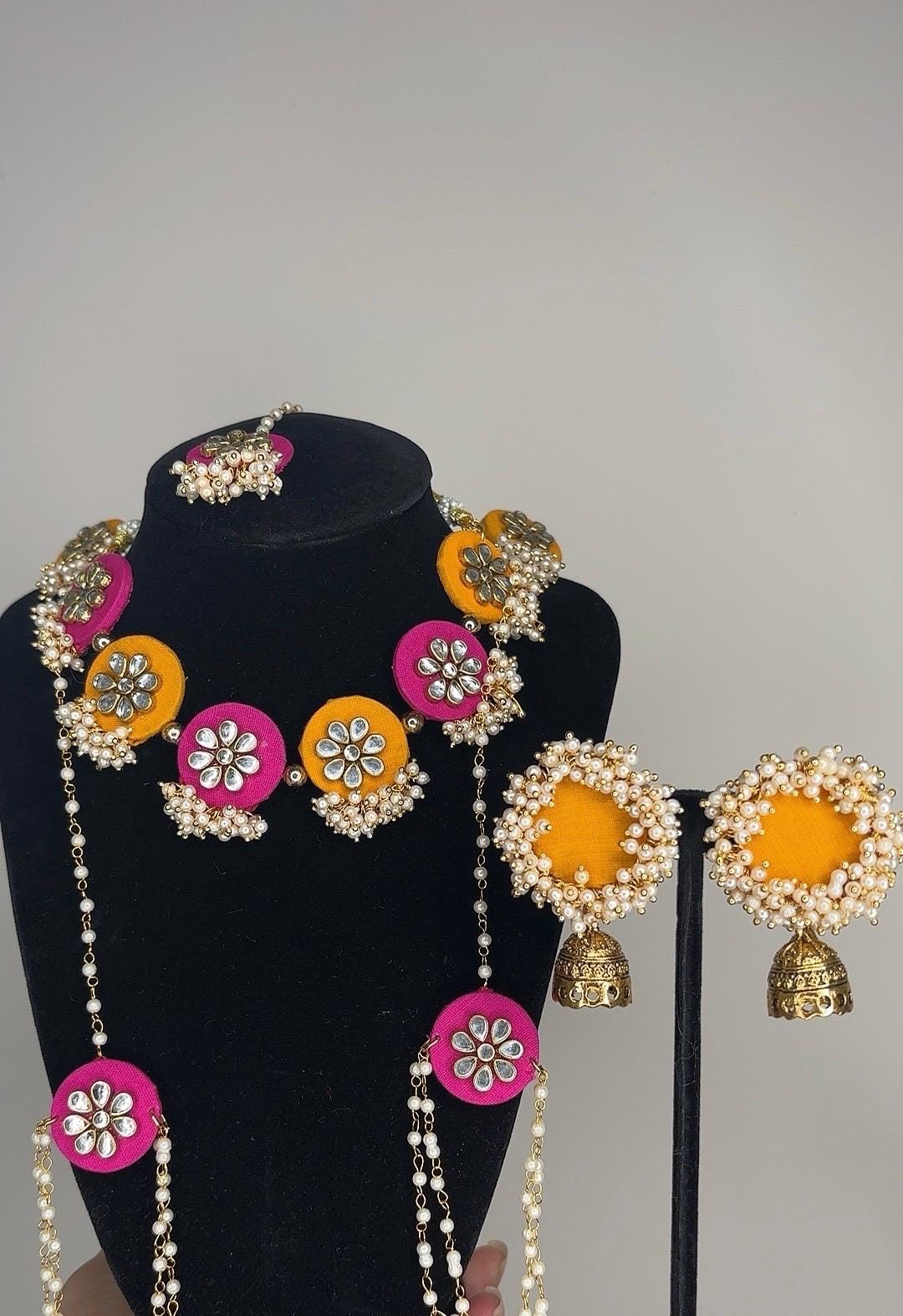 6pcs Haldi Jewelry Set | Gaye Holud Set | Mehendi Jewellery | Yellow ...