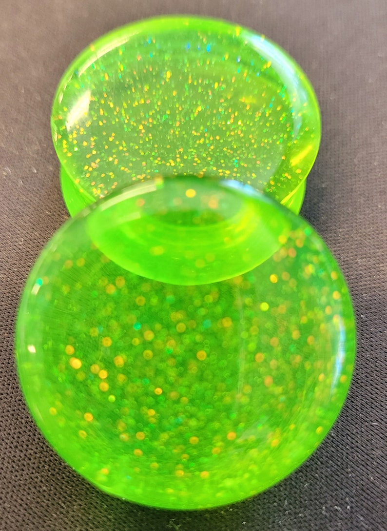 Lime Green Double Flare Ear Plugs - Etsy