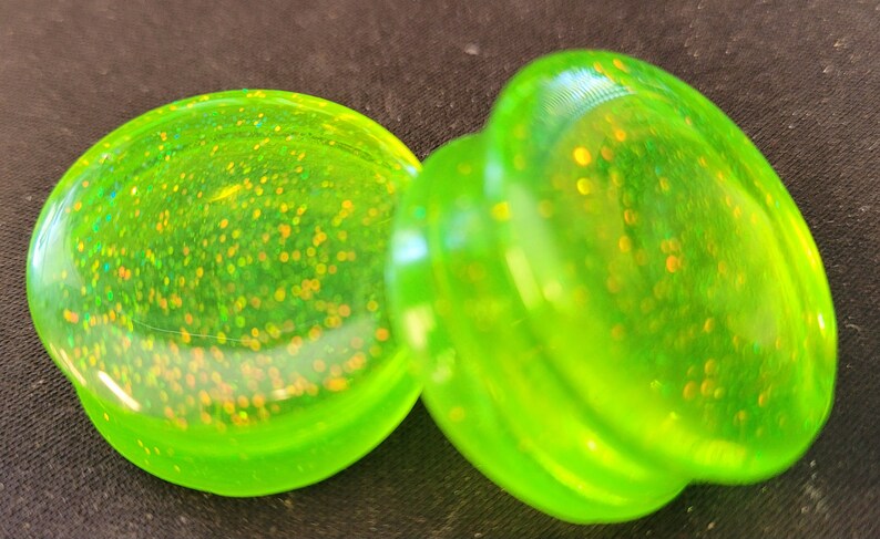 Lime Green Double Flare Ear Plugs - Etsy