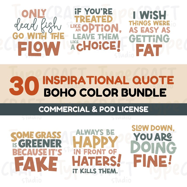 Inspiring Boho Quote Printable PNG SVG Vectors in Boho Color Themes ...