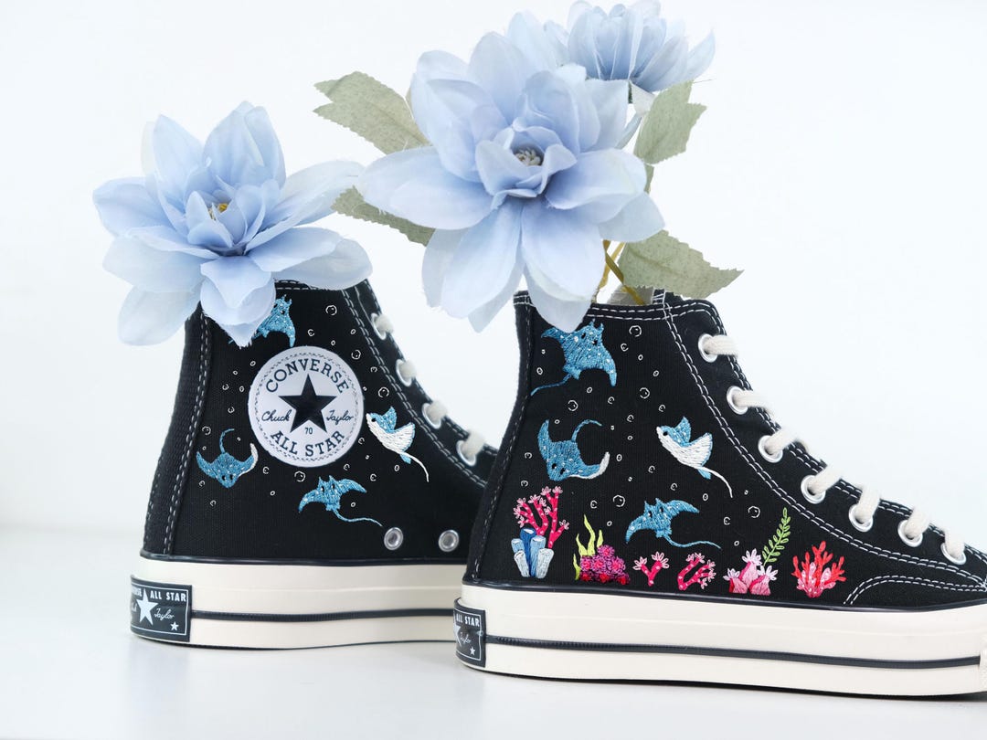Custom Embroidered Converse High Tops/ Custom Converse Chuck Taylor ...