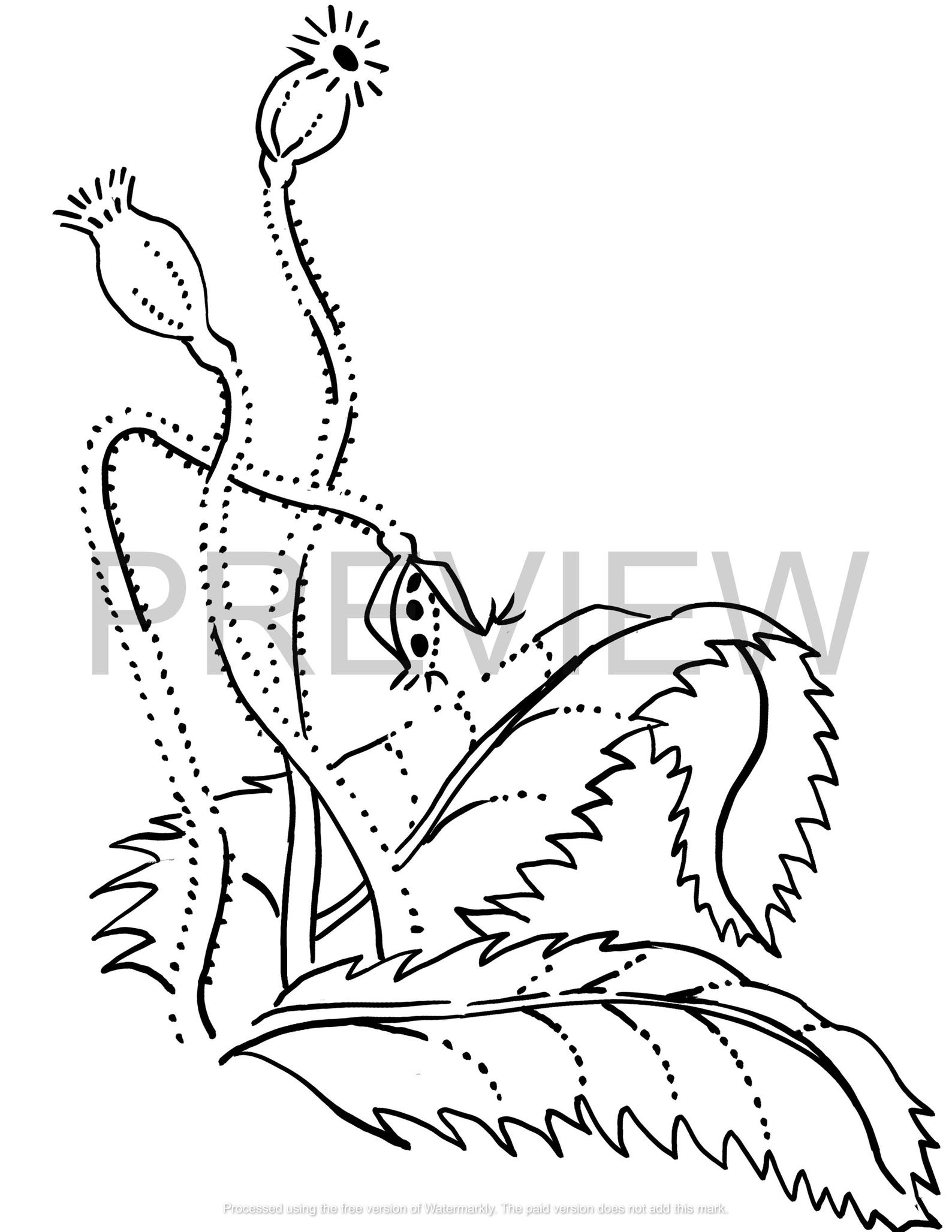 Hand Drawn Flower Coloring Page - Sable Silencieux - Etsy