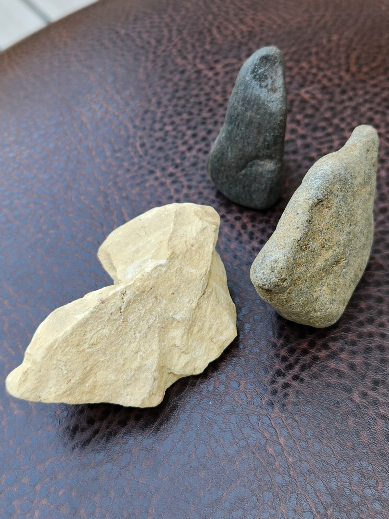 Native American Artifacts: Set of Three Grinders/pestles/hammer-stones ...