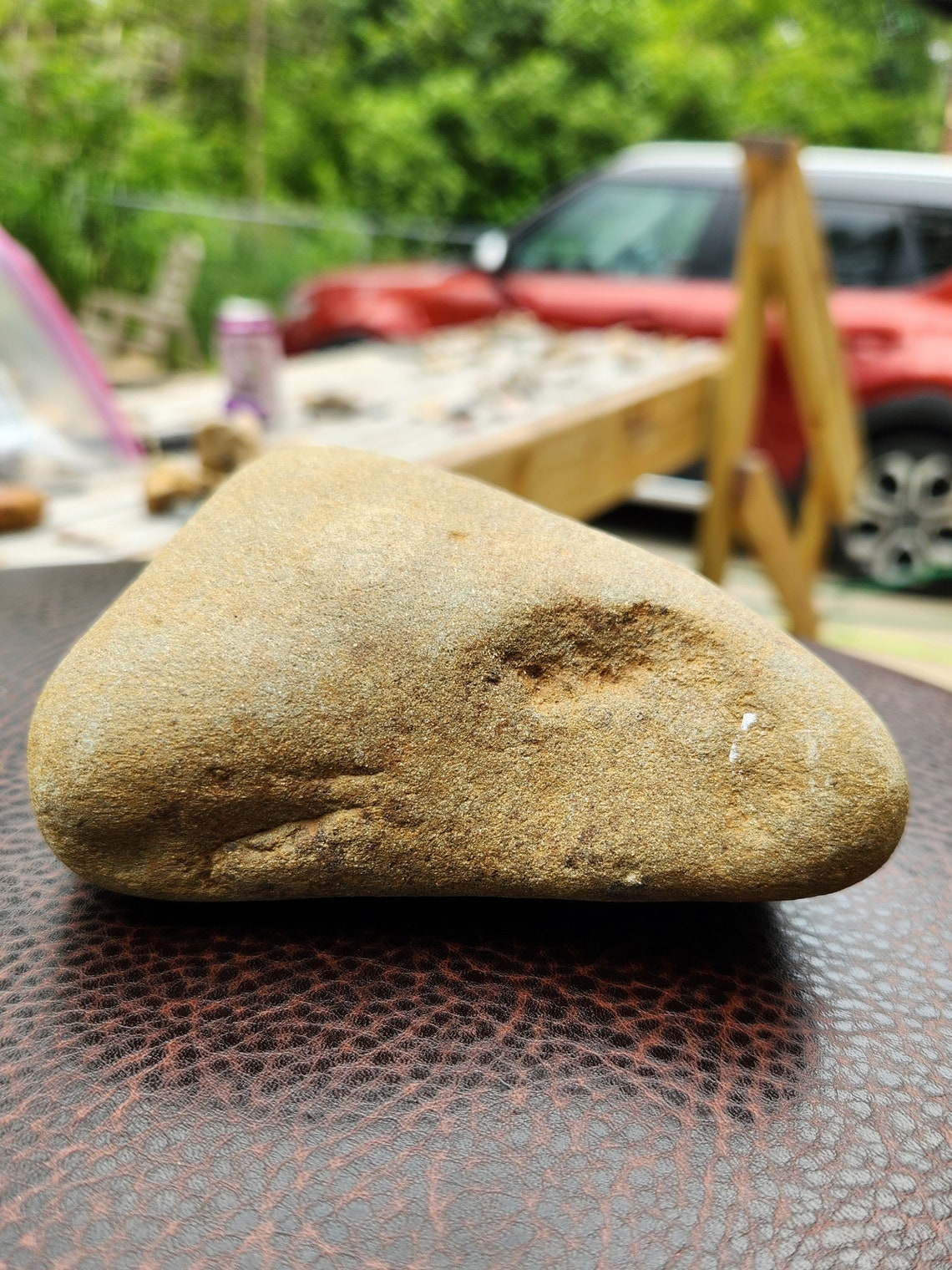 Native American Artifacts: Nutting Stone/eagle Effigy, Paint Pot ...