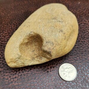 Native American Nutting Stone: Well-worn Stone Tool Artifact - Etsy