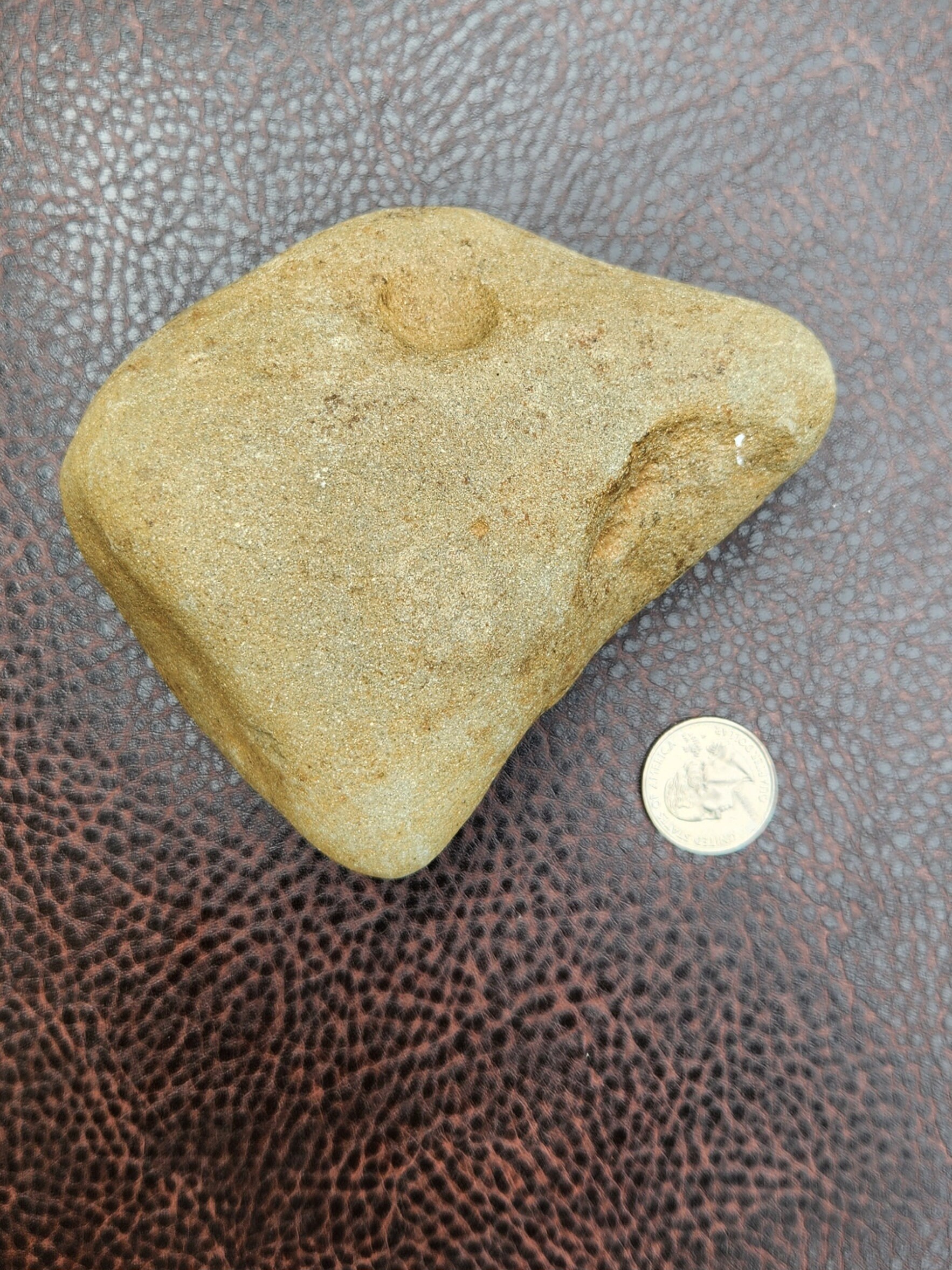 Native American Artifacts: Nutting Stone/eagle Effigy, Paint Pot ...