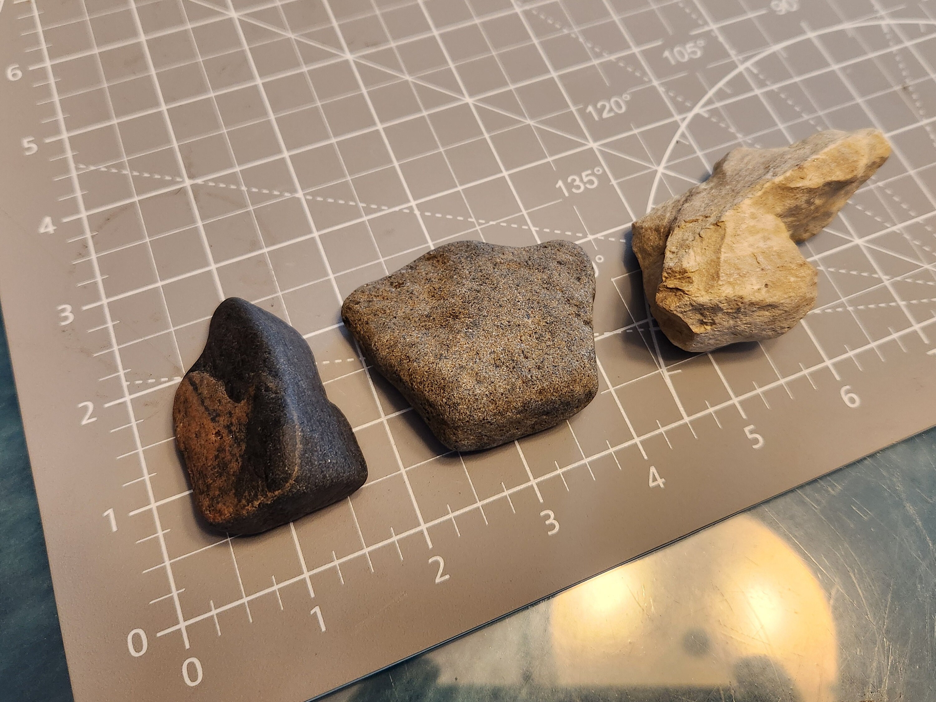 Native American Artifacts: Set of Three Grinders/pestles/hammer-stones ...