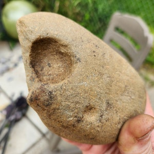 Native American Nutting Stone: Well-worn Stone Tool Artifact - Etsy