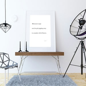 Midsummer Magic Poem Print - Etsy