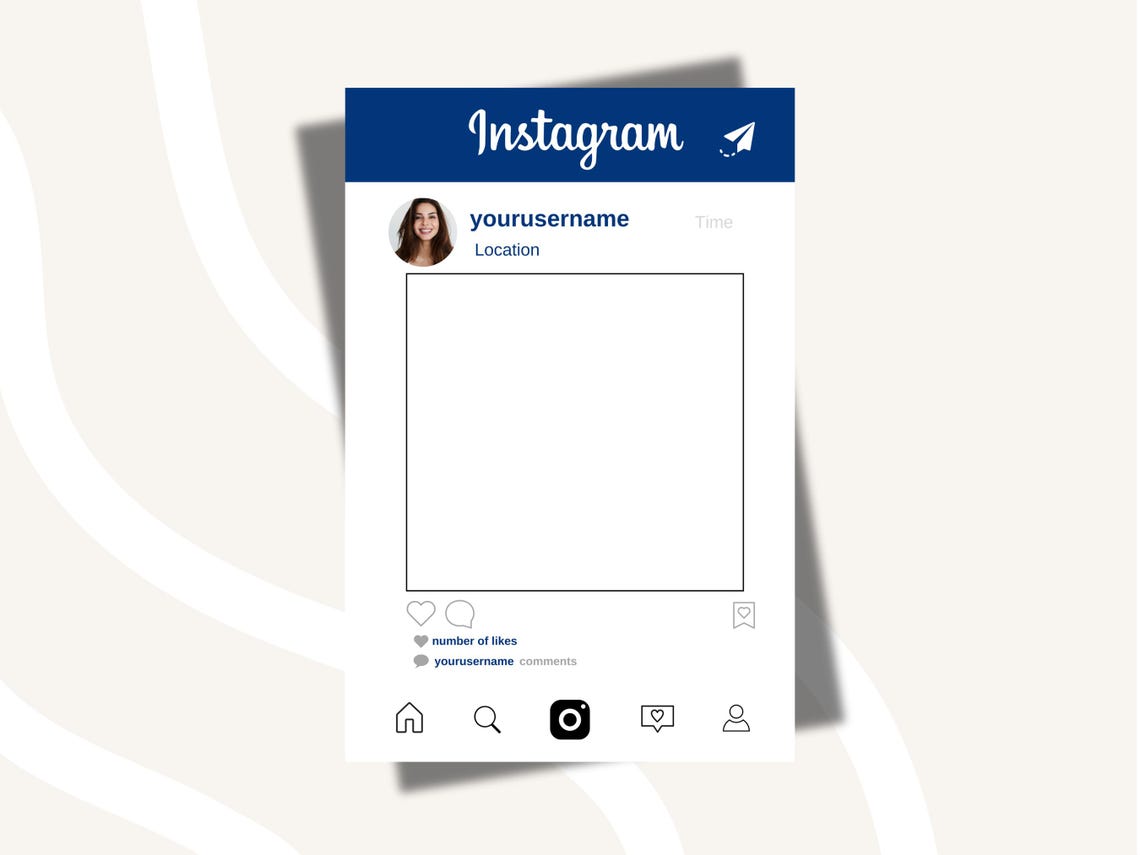 Instagram Photo Frame, Photo Booth Prop, Social Media Decor, Picture ...