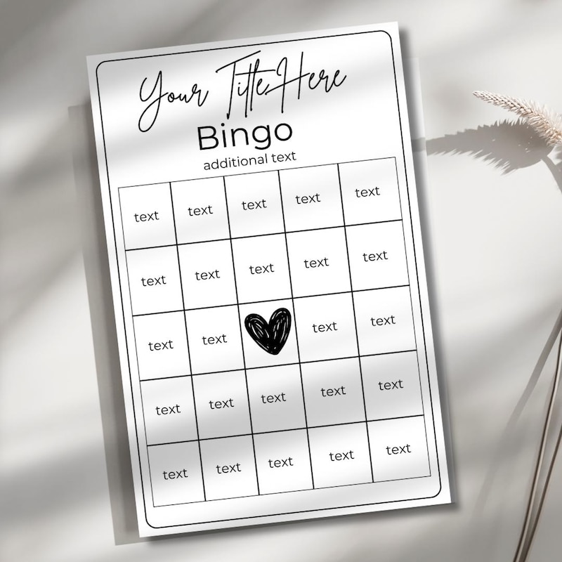 Lege bingo kaart - Etsy Nederland