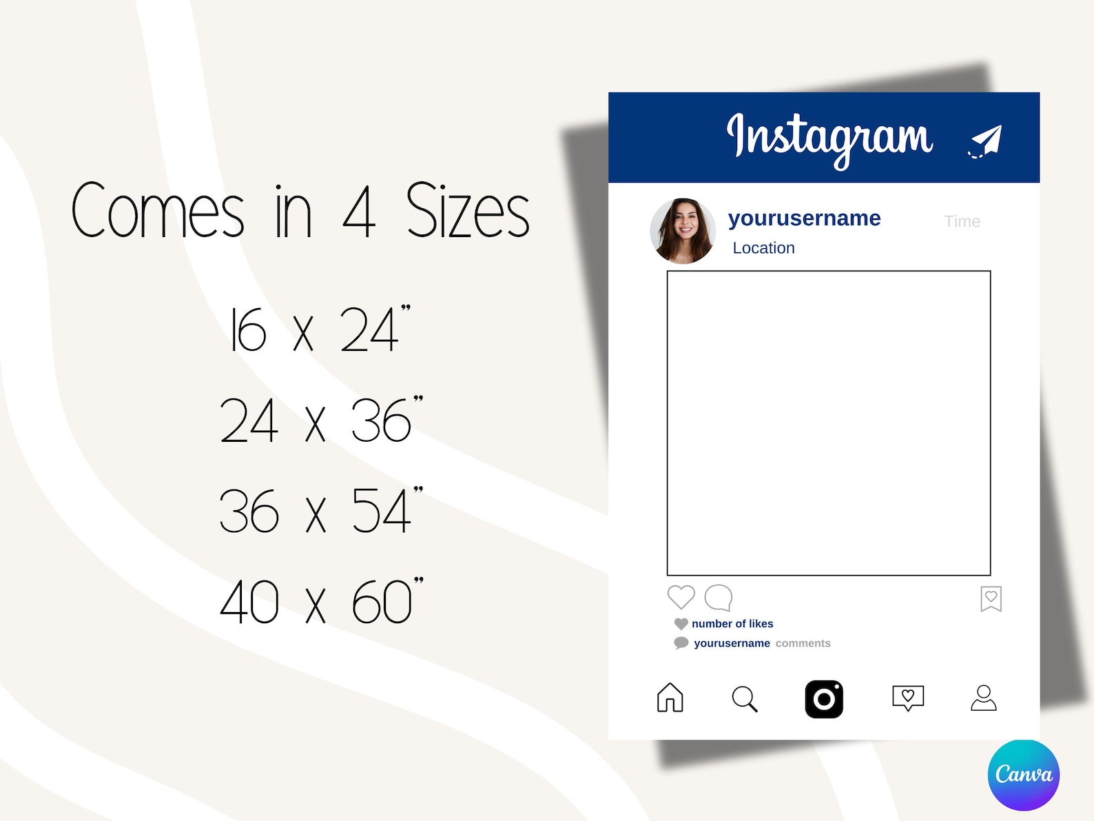 Instagram Photo Frame, Photo Booth Prop, Social Media Decor, Picture ...
