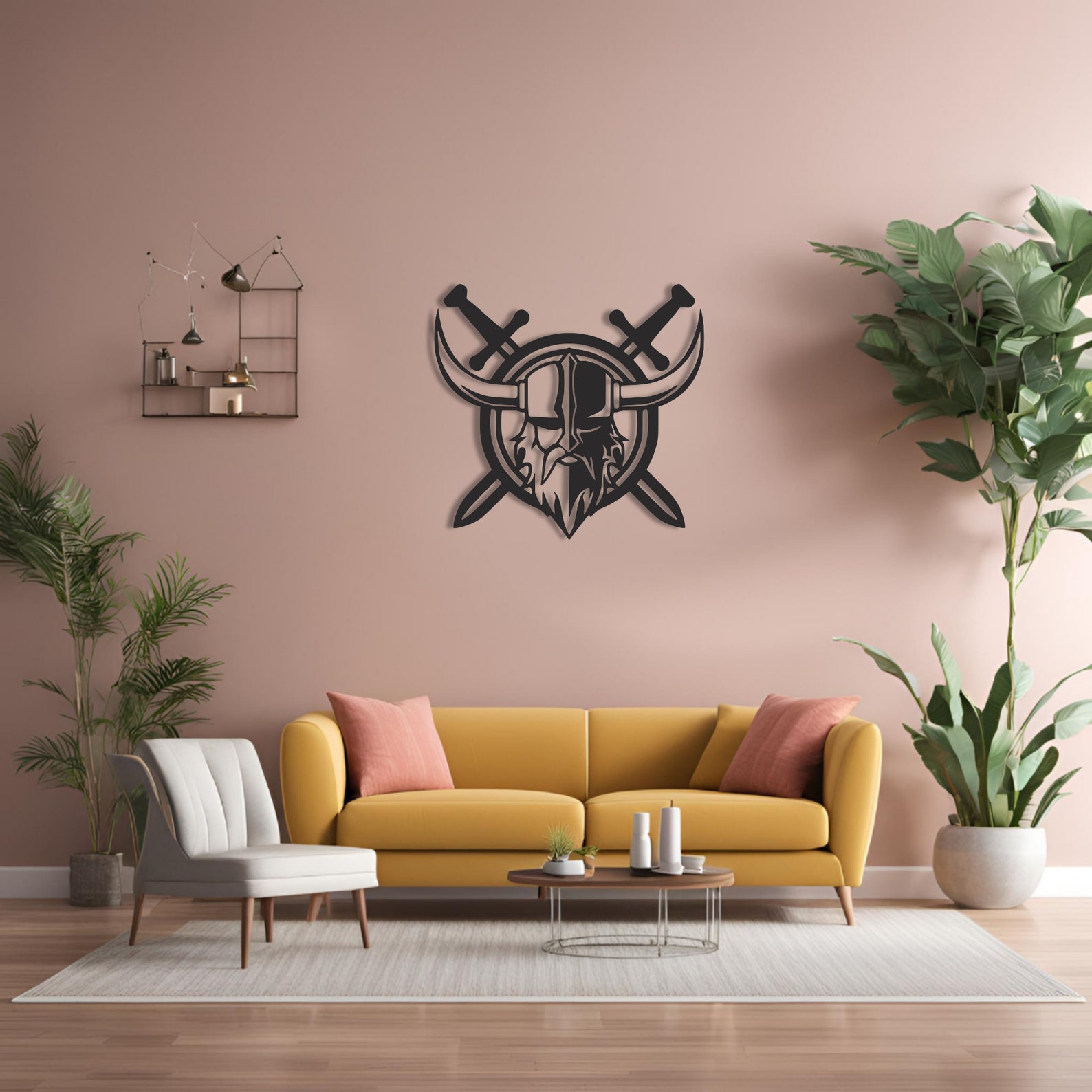Odin Metal Wall Decor - Viking Home Decorations, Scandinavian Decor ...