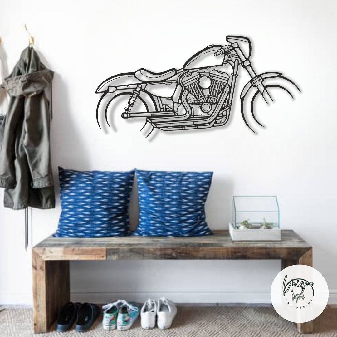 Superbike Motorcycle Metal Art | Racing Garage Wall Decor | Performance ...