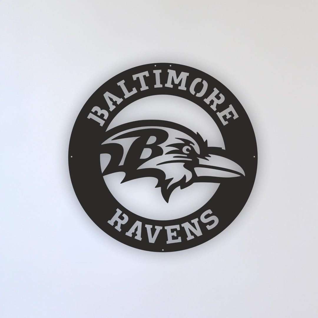 Baltimore Ravens Metal Wall Art, Unique Baltimore Ravens Wall Decor ...