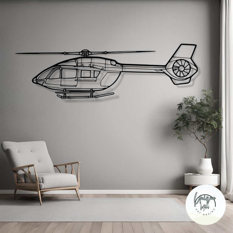 H145 Helicopter Metal Wall Art,helicopter Wall Art,helicopter Home ...