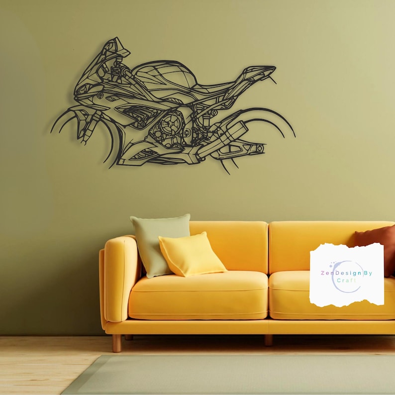 Superbike Motorcycle Metal Art | Racing Garage Wall Decor | Performance ...