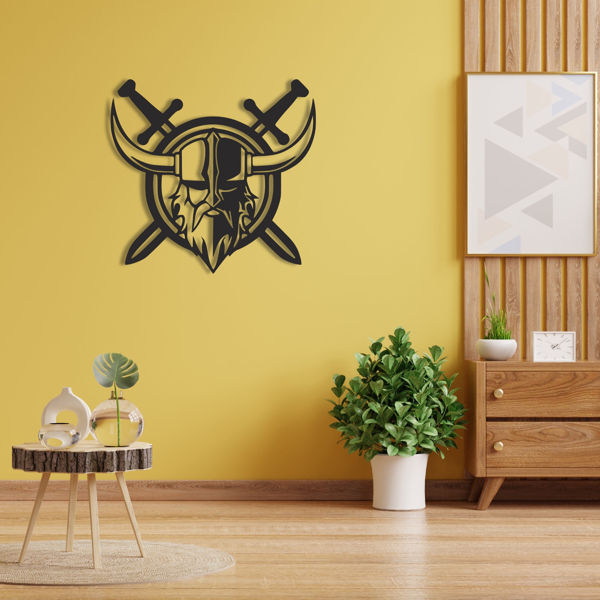 Odin Metal Wall Decor - Viking Home Decorations, Scandinavian Decor ...