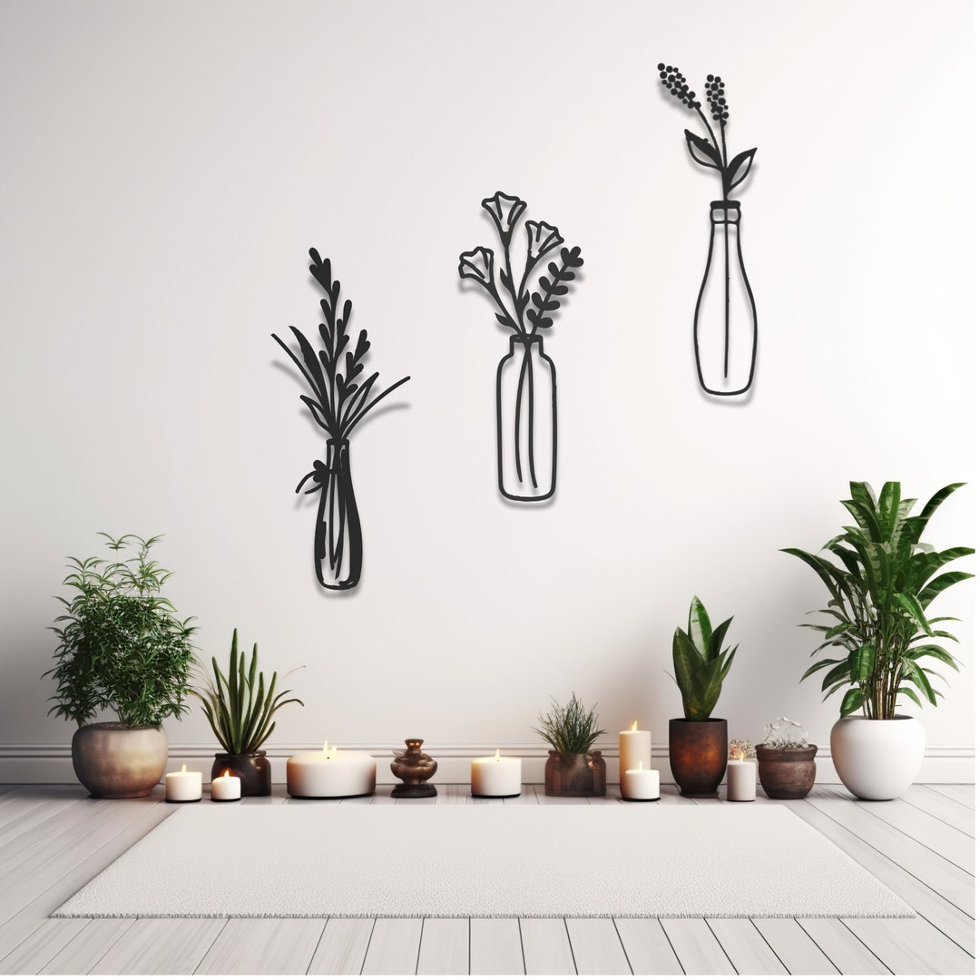 Spring Flower Metal Wall Decor, Unique Design Flower Art, Home Decor ...