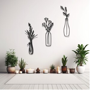Spring Flower Metal Wall Decor, Unique Design Flower Art, Home Decor ...