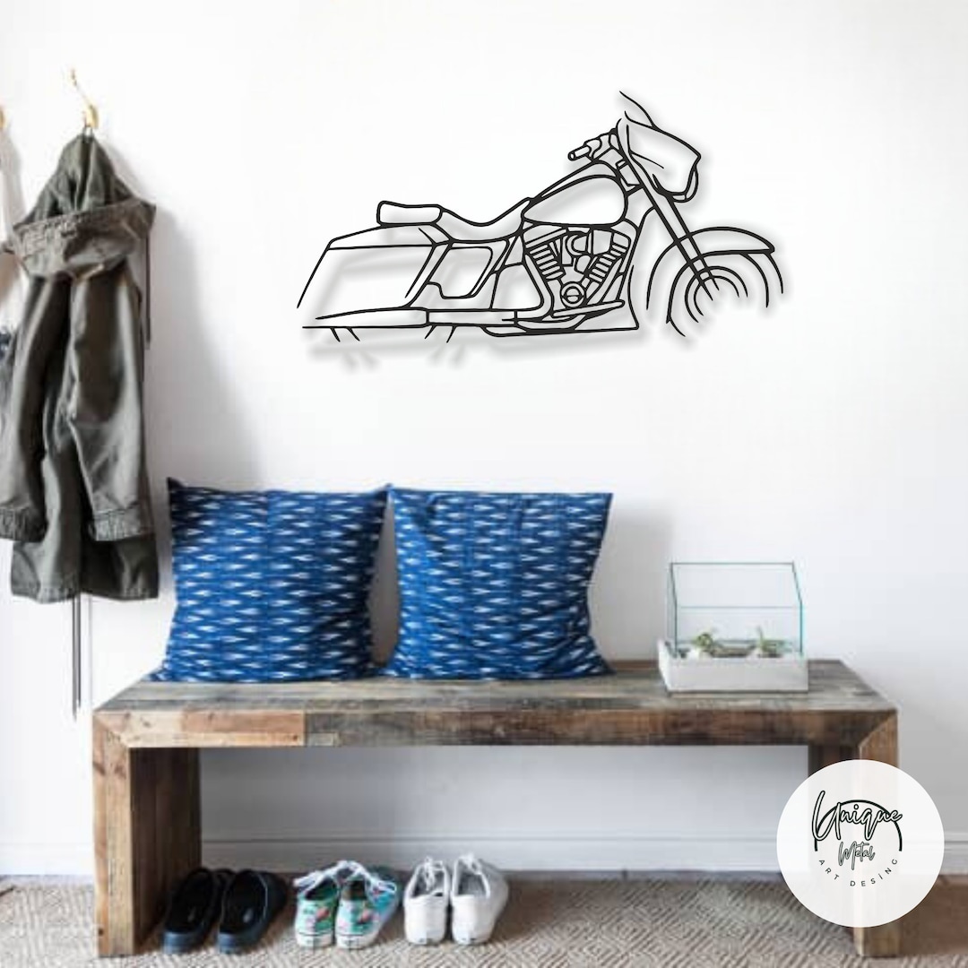 Street Glide Metal Wall Art,motorcycle Wall Decor,custom Motorcycle ...
