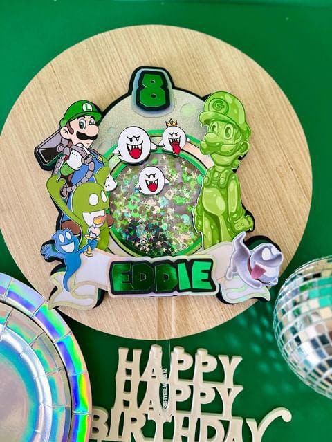 Luigi's Mansión Cake Topper Shaker Luigi's Mansión Party Luigi's ...