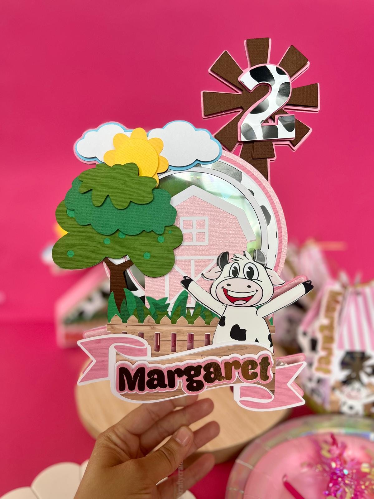 Vaca Lola Cake Topper Shaker- Vaca Lola Party- Vaca Lola Birthday - Etsy