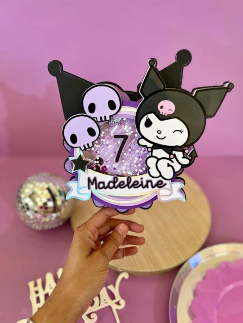 Kuromi Cake Topper Shaker Kuromi Party Kuromi Birthday - Etsy