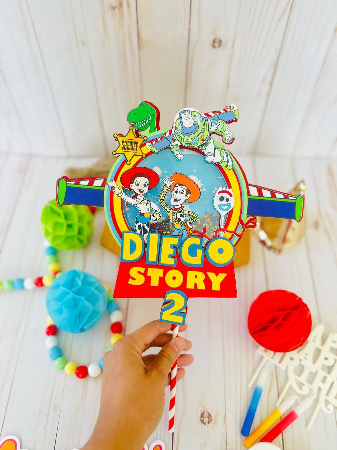 Toy Story Cake Topper Shaker- Toy Story Party- Toy Story Birthday - Etsy