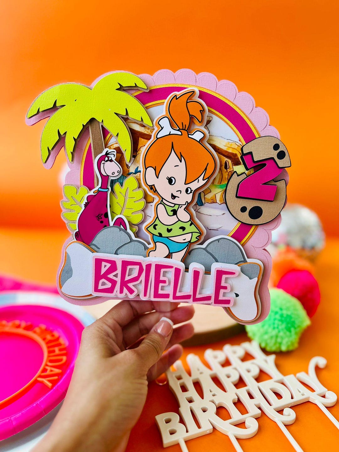 Pebbles Cake Topper- Pebbles Party- Pebbles Birthday - Etsy