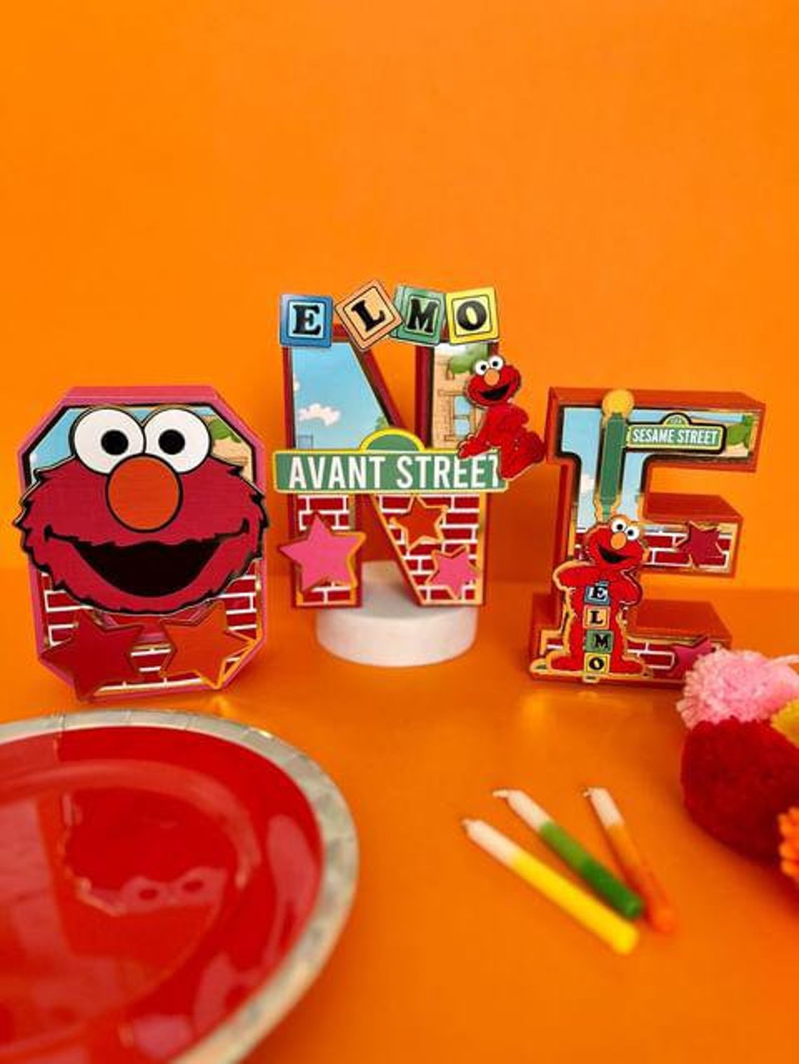 Elmo Letter 3D Elmo Party Elmo Birthday - Etsy