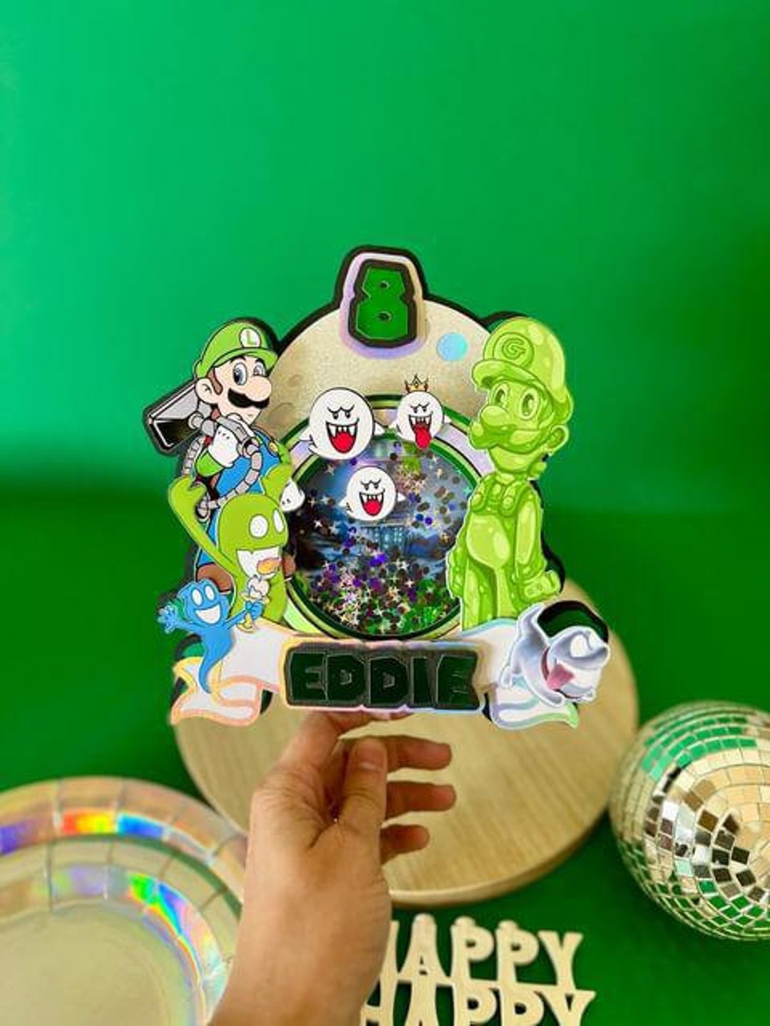 Luigi's Mansión Cake Topper Shaker Luigi's Mansión Party Luigi's ...