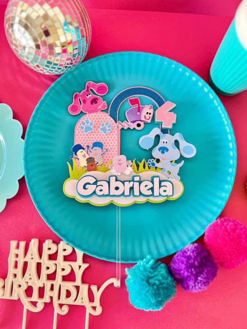 Blue's Clues Cake Topper Blue's Clues Party Blue's Clues Birthday - Etsy